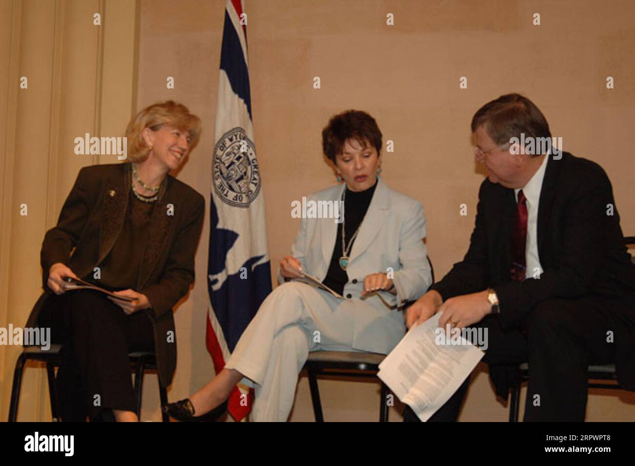 Secretary Gale Norton, Wyoming Congresswoman Barbara Cubin, and Wyoming ...