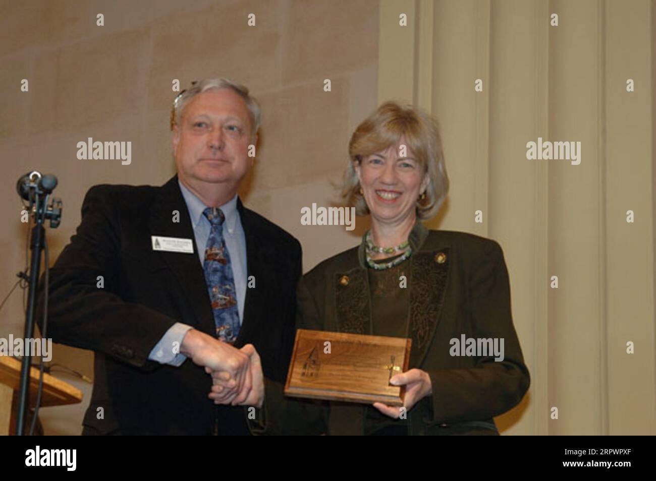 Secretary Gale Norton, right, with the Chief Executive Officer of the ...