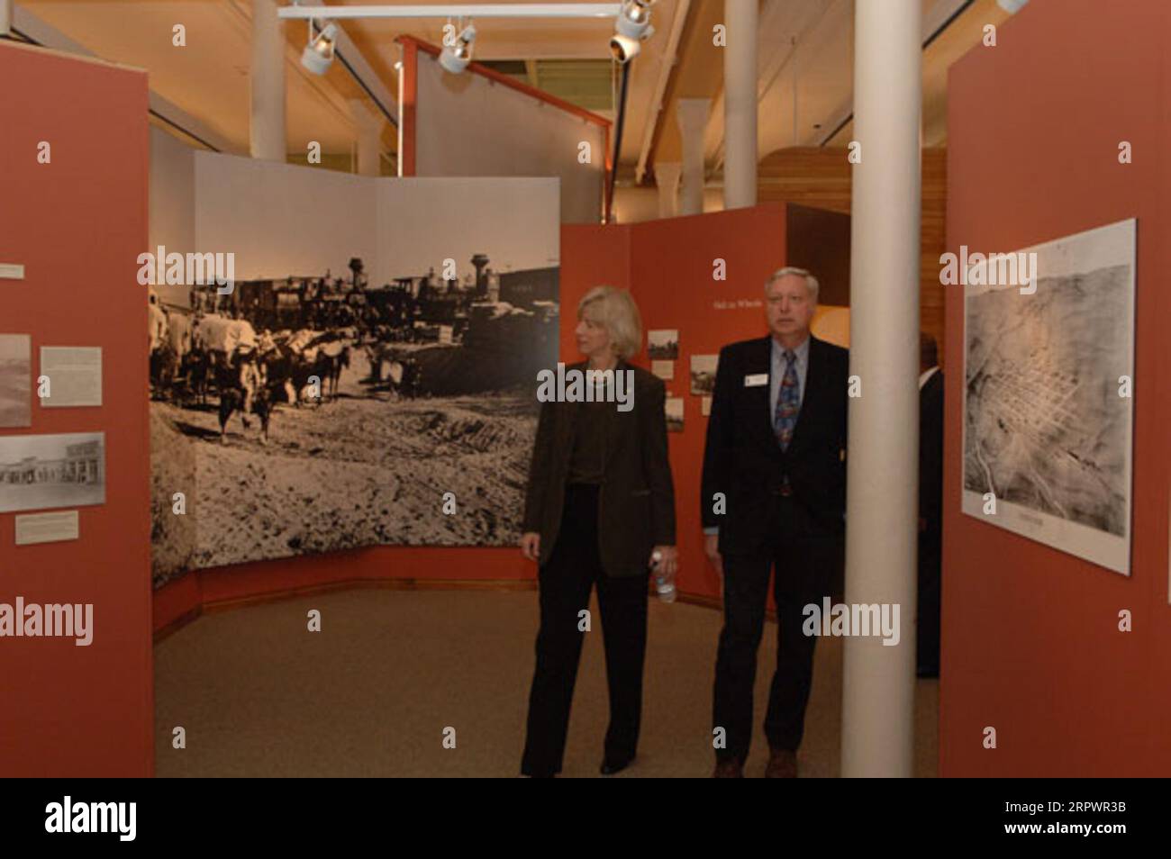 Secretary Gale Norton, left, accompanied by the Chief Executive Officer ...