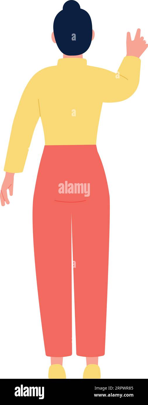 Female woman rear view Stock Vector Images - Alamy