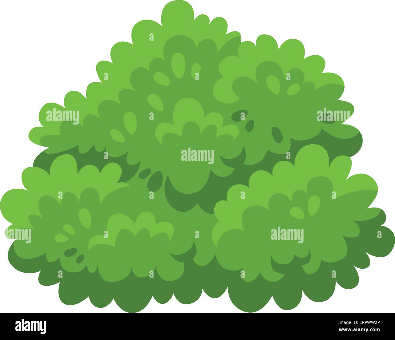 Cartoon bush green foliage. Summer park botany Stock Vector Image & Art ...