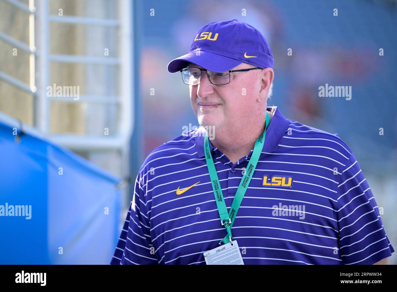 LSU senior offensive analyst John McDonell walks off of the field ...