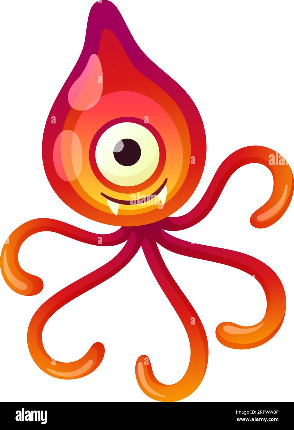 Microbe mascot. Funny cartoon germ. Disease bacteria Stock Vector Image ...