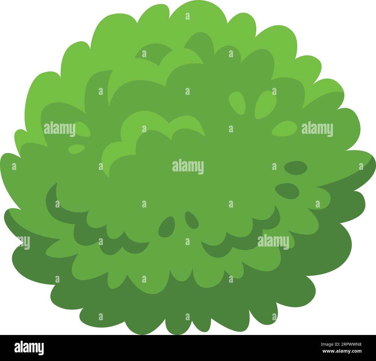 Green bush. Cartoon botany. Scene greenery element Stock Vector Image ...