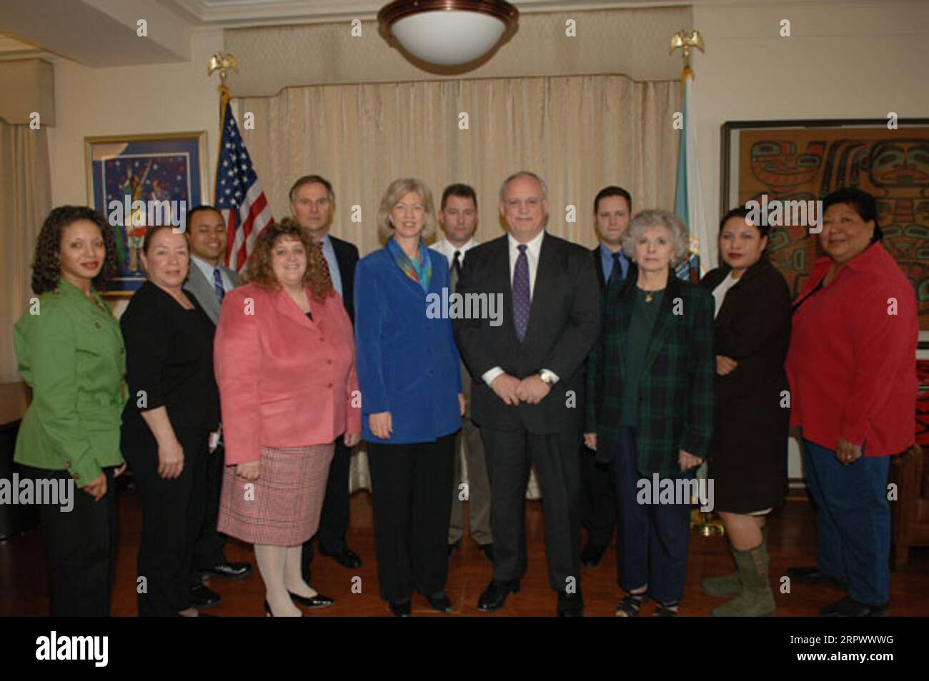 Secretary Gale Norton with Department of Interior staff during Interior ...