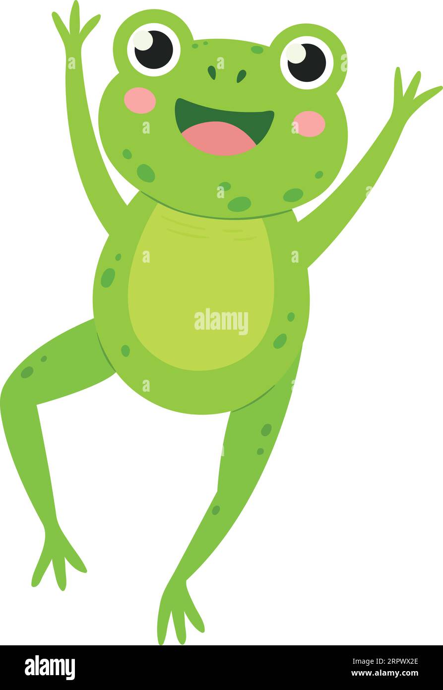 Frog jumping illustration hi-res stock photography and images - Alamy