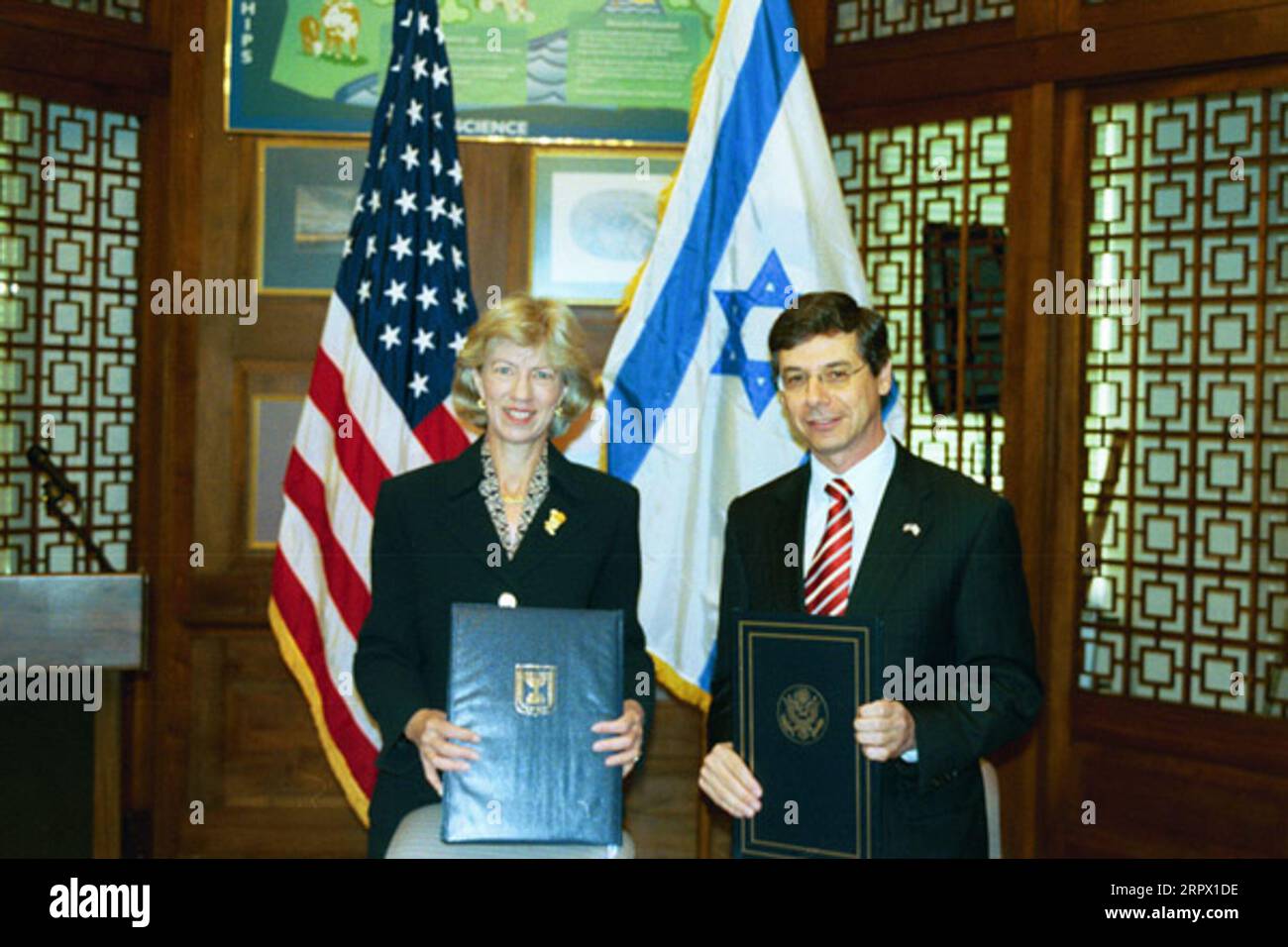 Secretary Gale Norton, left, with Israel's Ambassador to the U.S ...