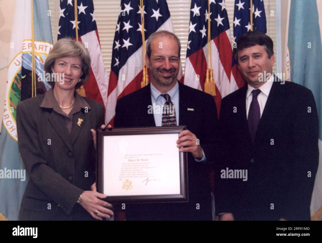 Robert Hirsch, U.S. Geological Survey, receiving senior executive ...