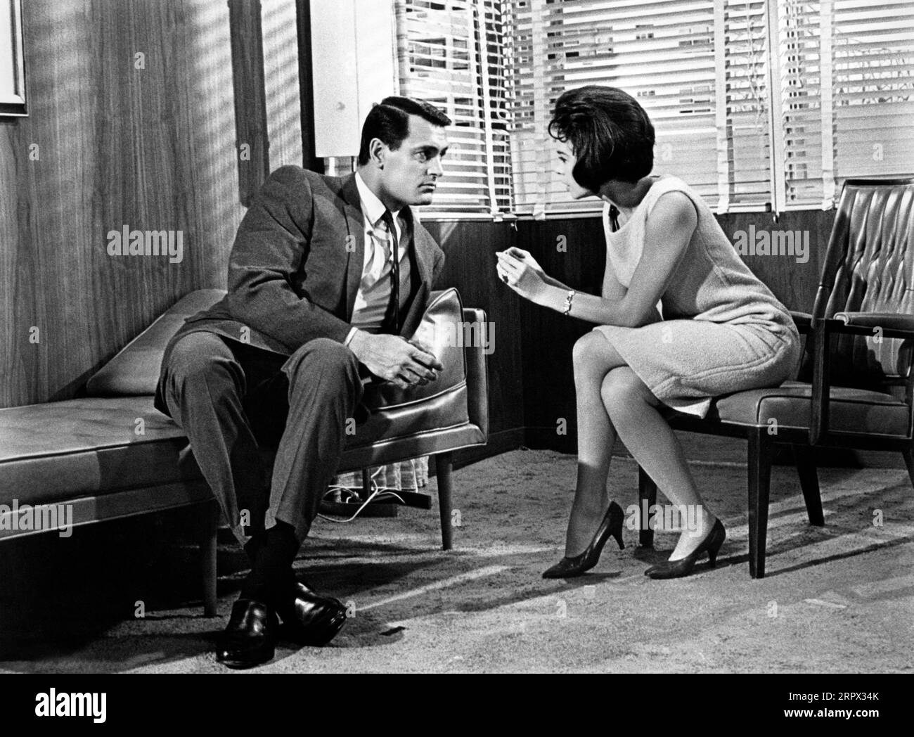Rock Hudson, Leslie Caron, on-set of the film, "A Very Special Favor ...