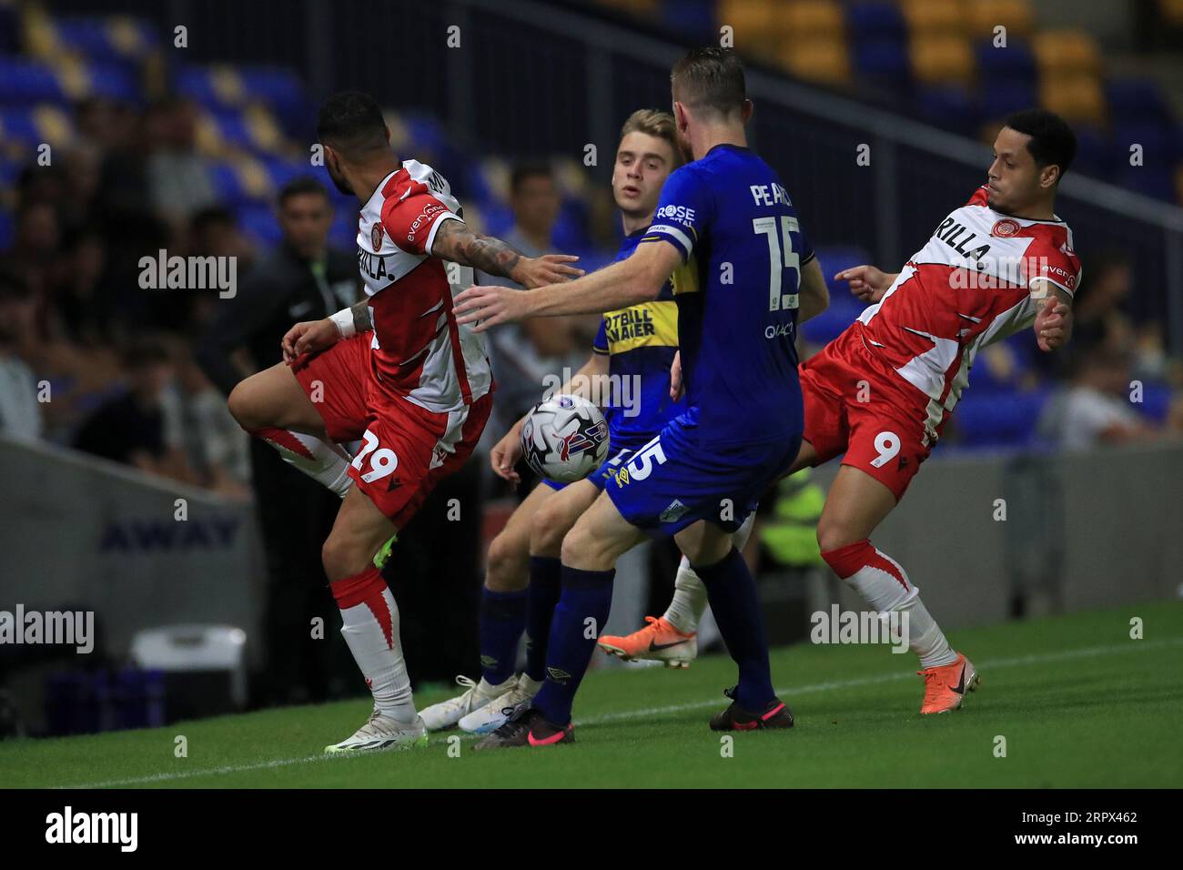 London, UK. 05th Sep, 2023. Kane Hemmings of Stevenage and Elliott List ...
