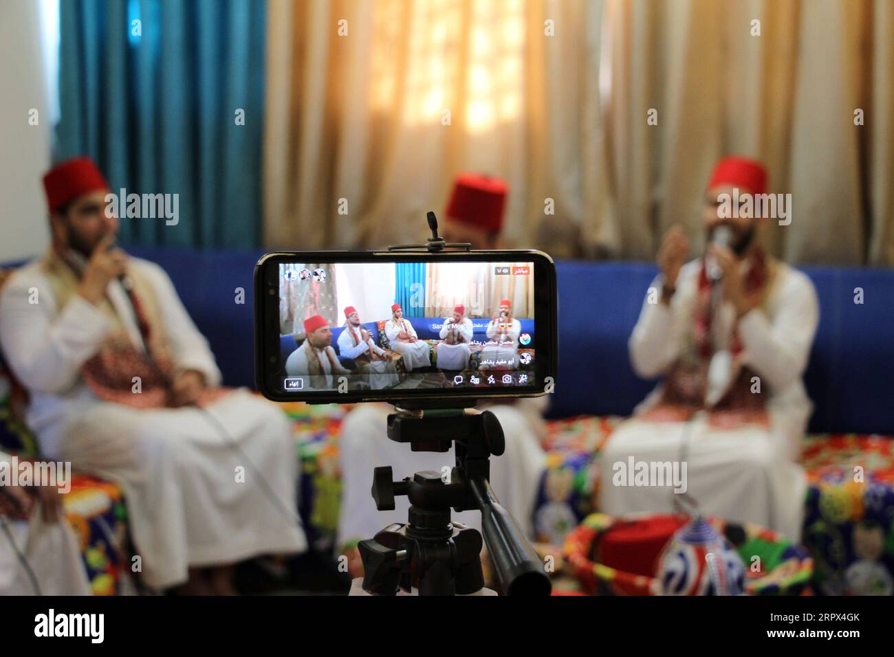 200507 -- GAZA, May 7, 2020 -- Members of the Palestinian Muslim band ...