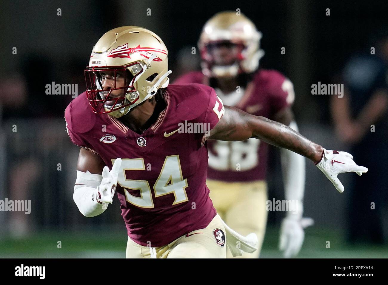 Florida State defensive lineman Byron Turner Jr. (54) covers a play ...