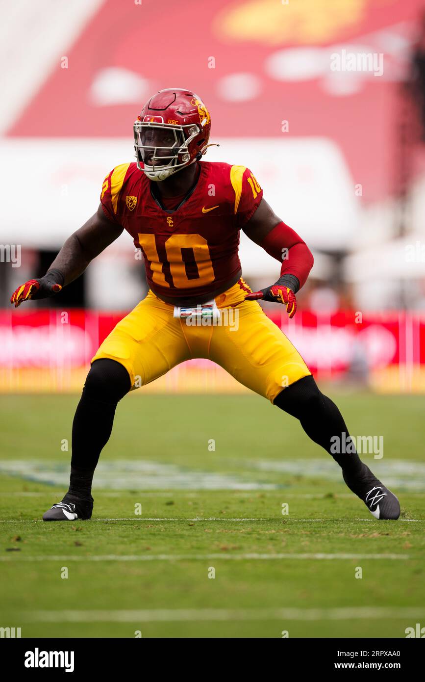 USC Trojans defensive end Jamil Muhammad (10) during the NCAA football ...