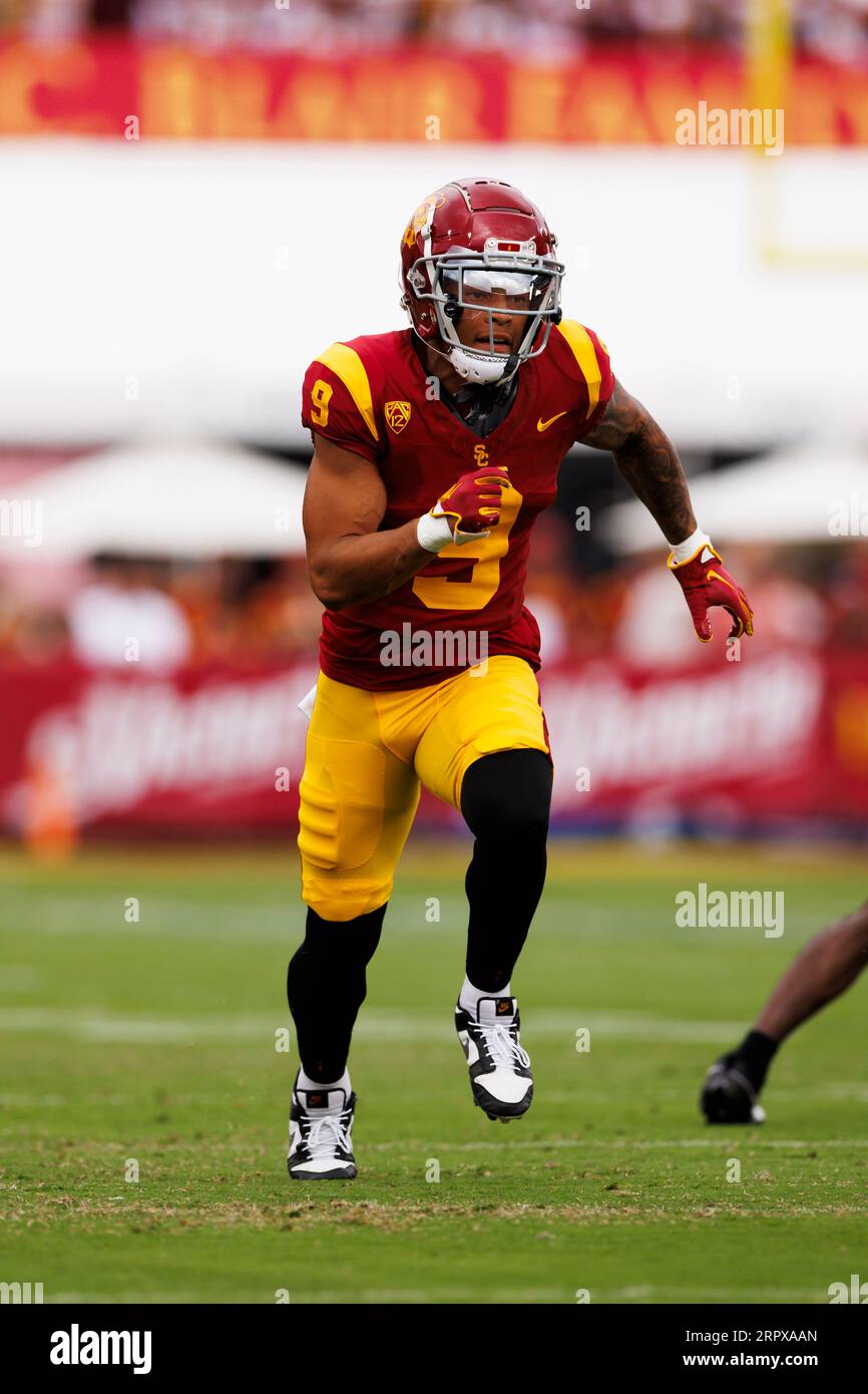 USC Trojans wide receiver Michael Jackson III (9) runs a route during ...