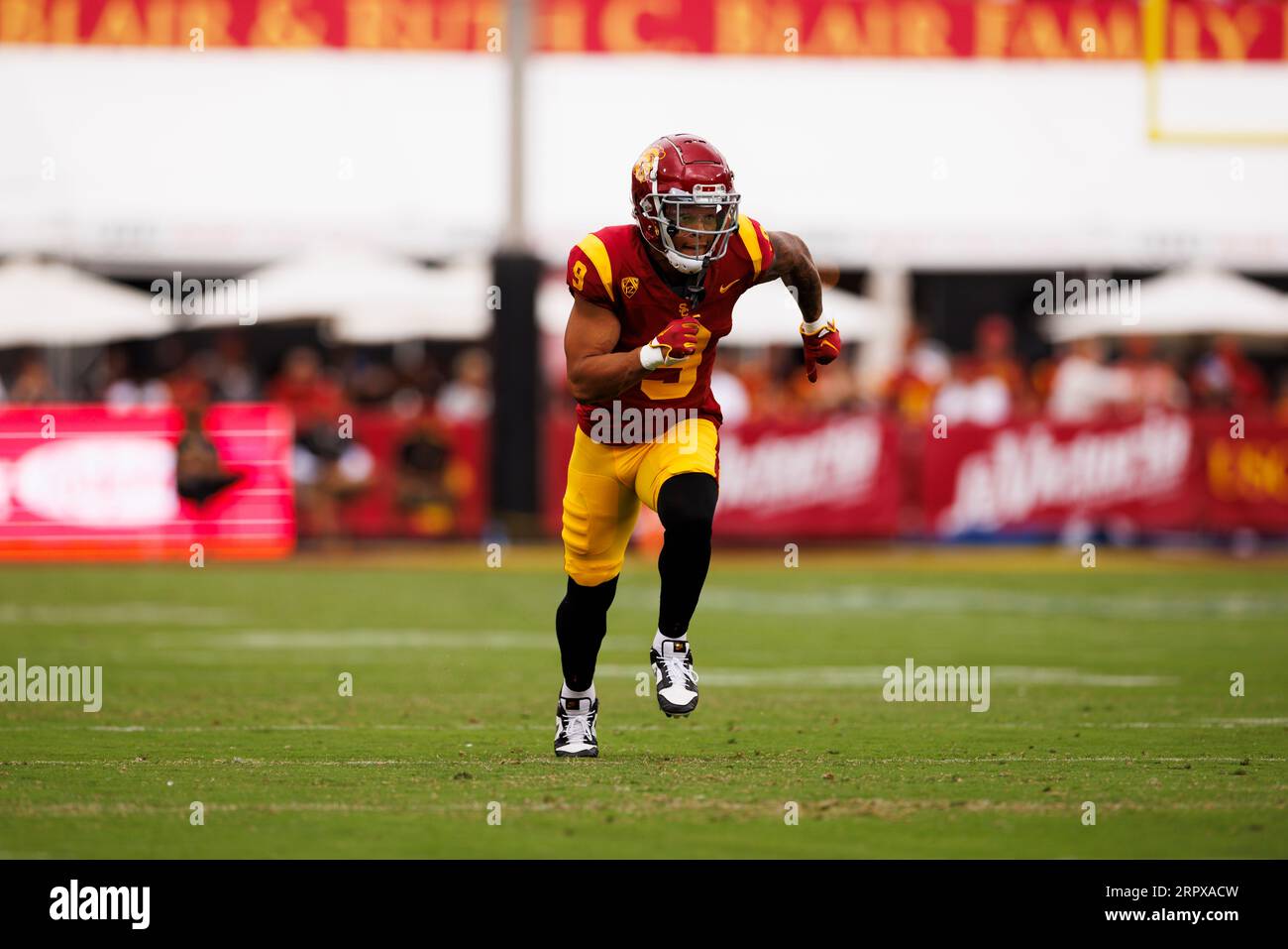 USC Trojans wide receiver Michael Jackson III (9) runs a route during ...