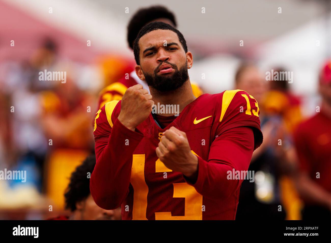 USC Trojans quarterback Caleb Williams (13) during the NCAA football ...