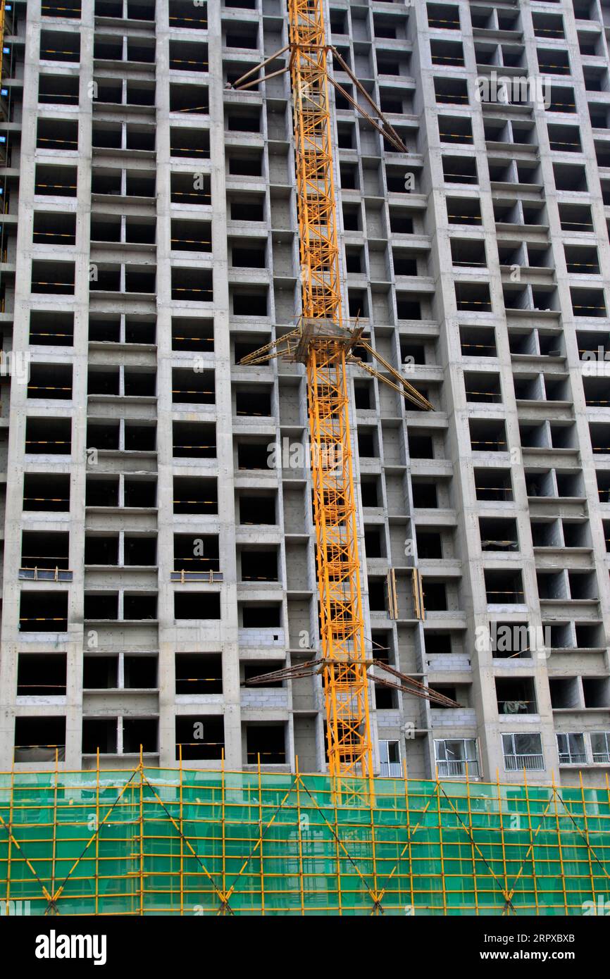 Unfinished buildings, closeup of photo Stock Photo - Alamy