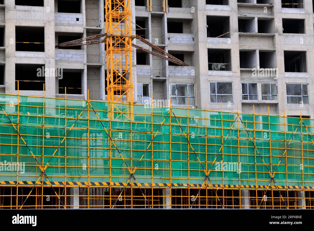 Unfinished buildings, closeup of photo Stock Photo - Alamy