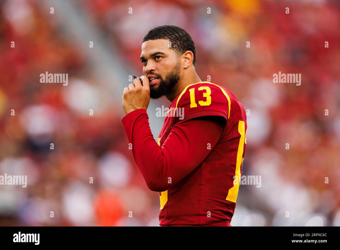 USC Trojans quarterback Caleb Williams (13) during the NCAA football ...