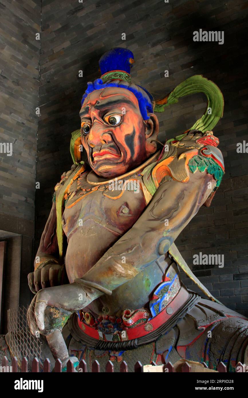 YUTIAN MAY 18：ancient China general sculpture in Jijue Temple on may 18 ...