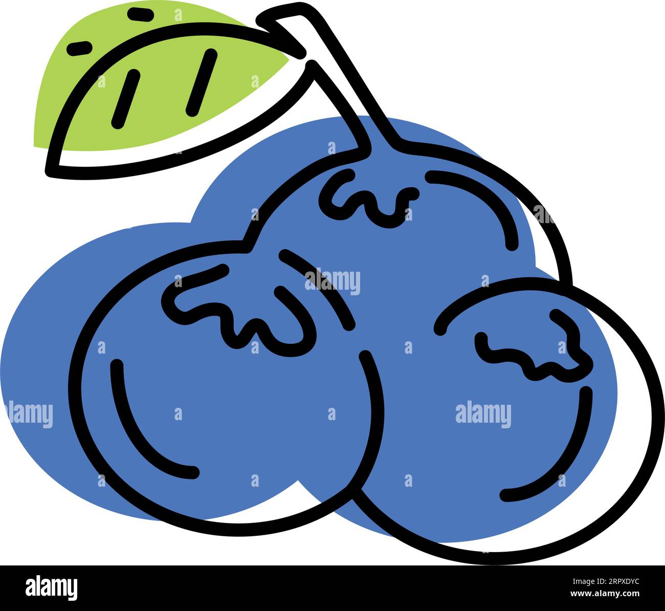 blueberries fresh icon Stock Vector Image & Art - Alamy