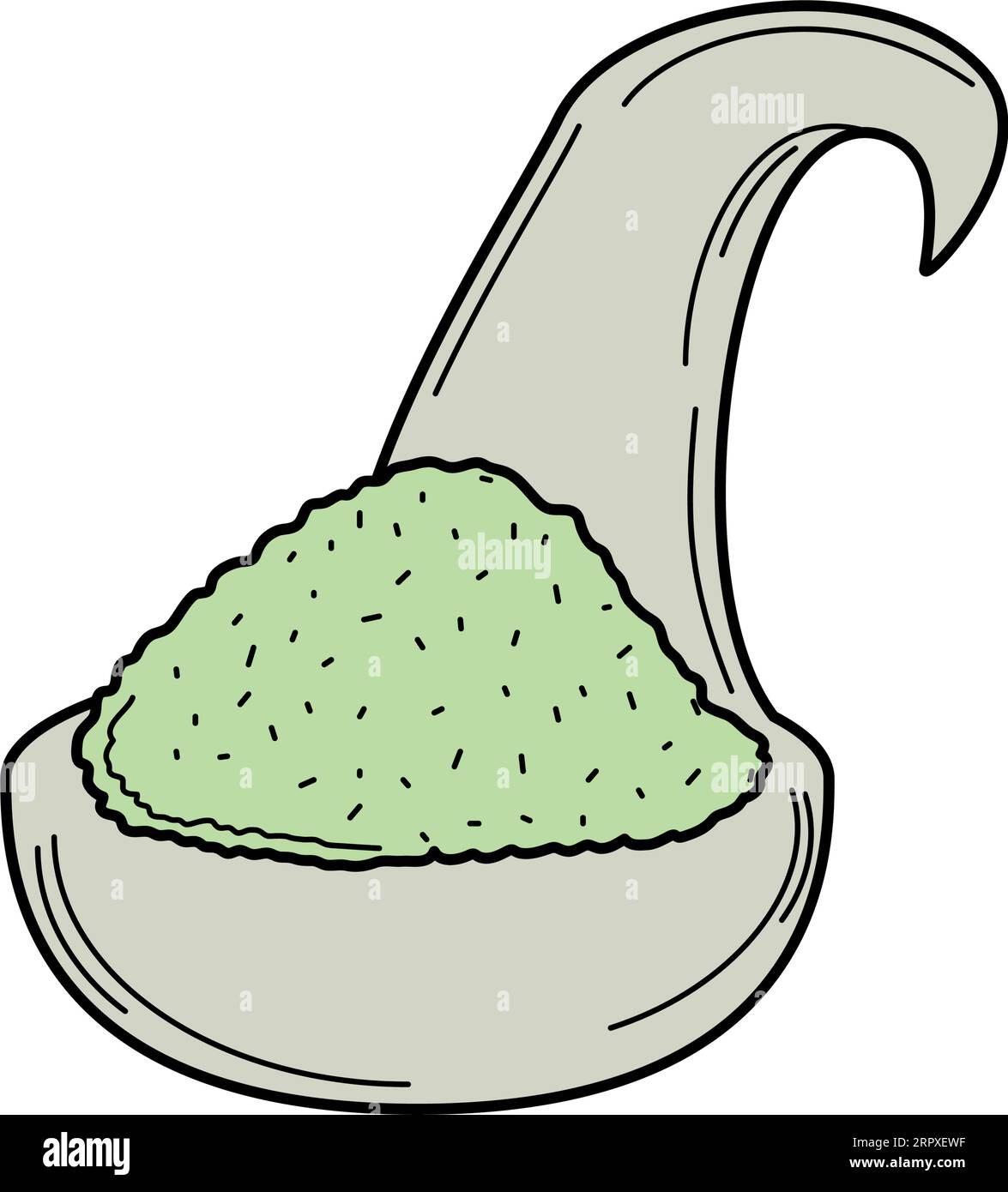 Matcha tea in spoon Stock Vector Images - Alamy