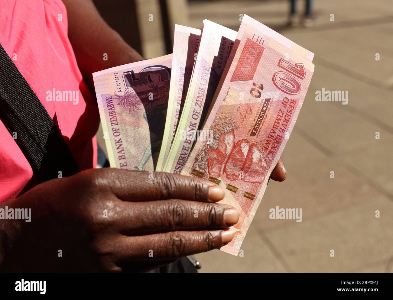 Zimbabwe dollar banknotes hi-res stock photography and images - Alamy