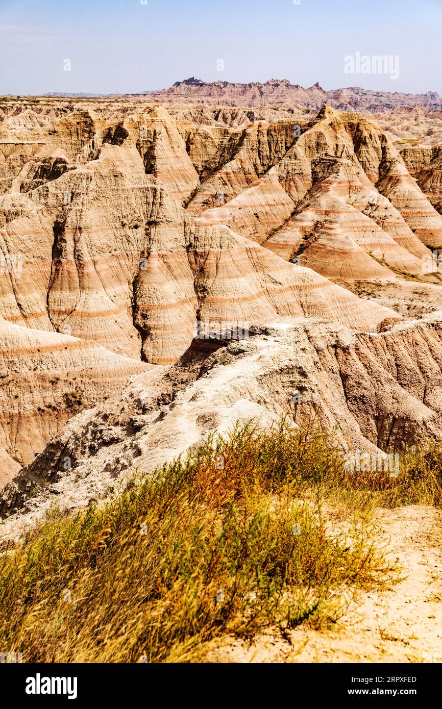 Badlands National Park; White River Valley Overlook; South Dakota; USA ...