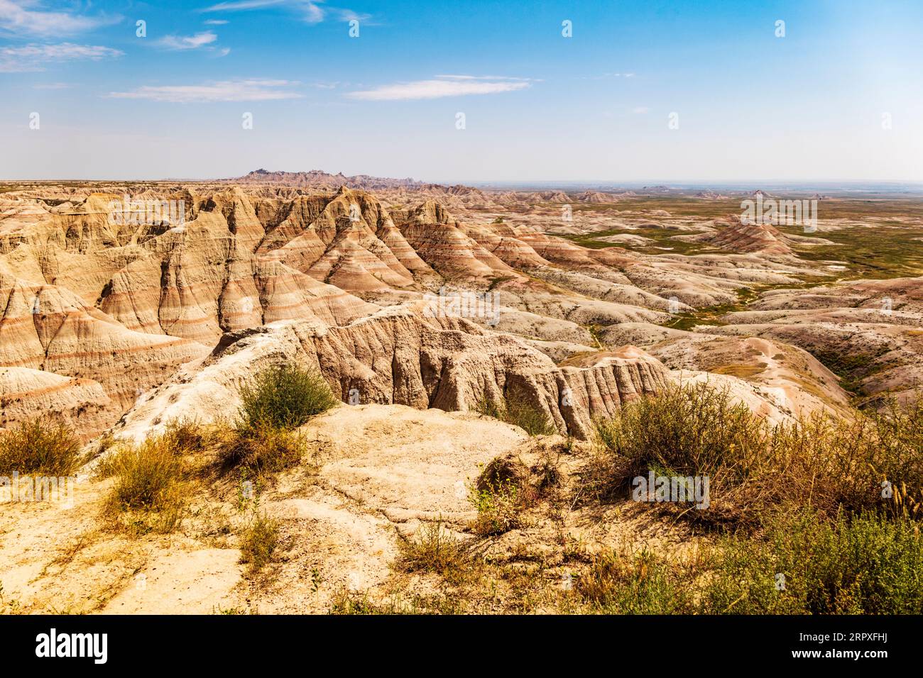 Badlands National Park; White River Valley Overlook; South Dakota; USA ...