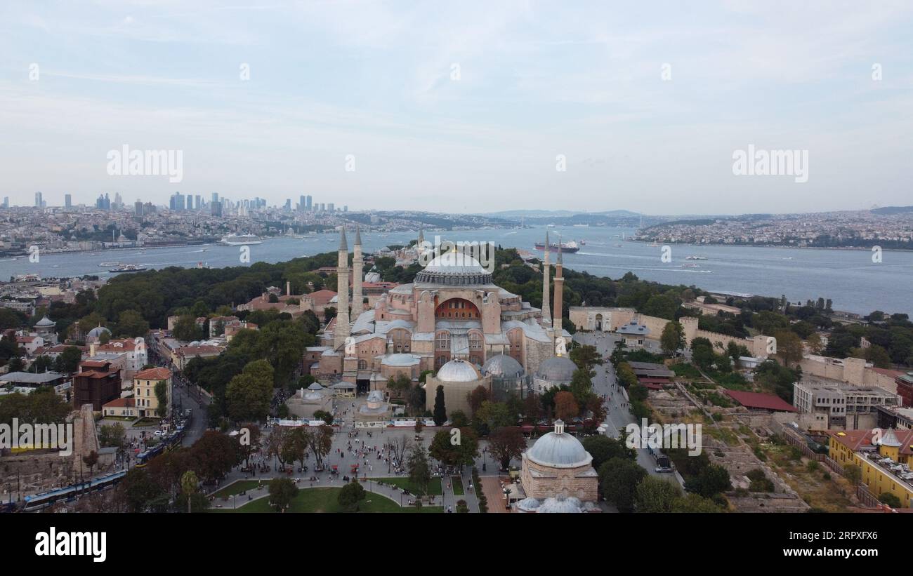 Hagia sofia drone istanbul hi-res stock photography and images - Alamy