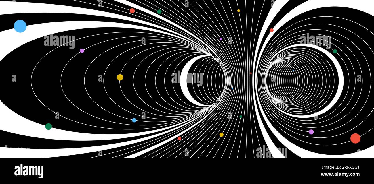 Space time vortex tunnel on Stock Vector Images - Alamy