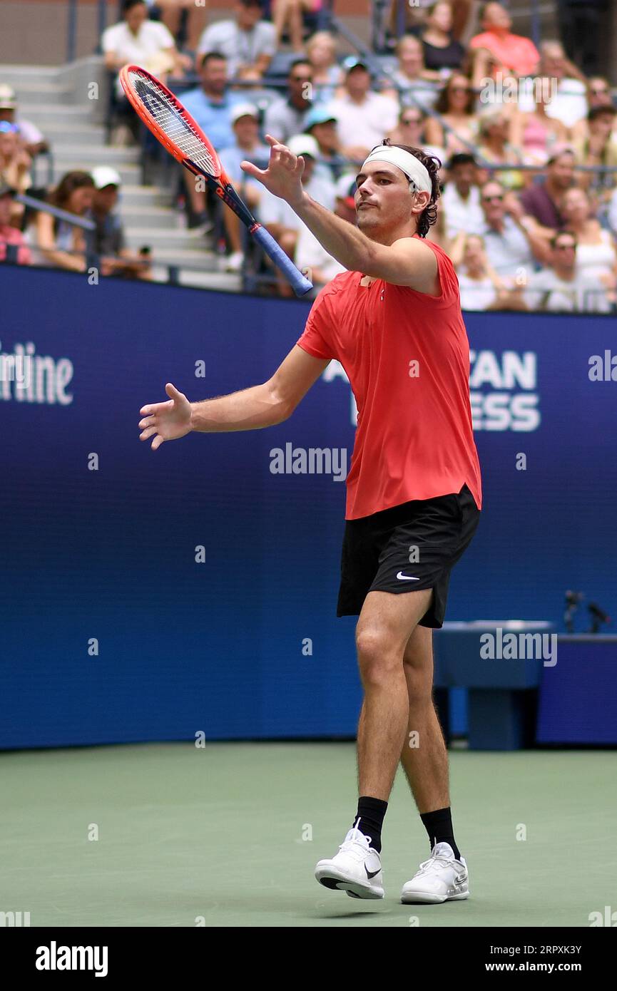New York, USA. 05th Sep, 2023. Taylor Fritz of the United States throws ...