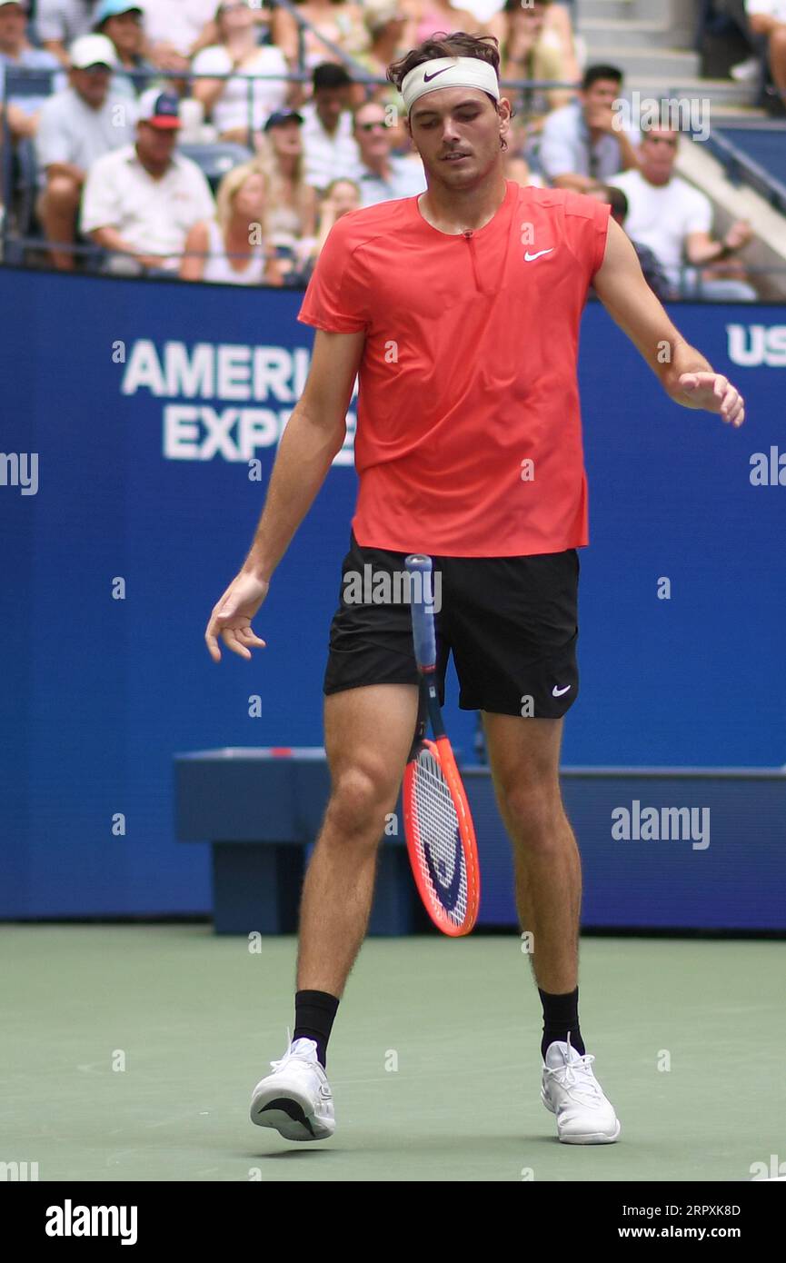 New York, USA. 05th Sep, 2023. Taylor Fritz of the United States throws ...