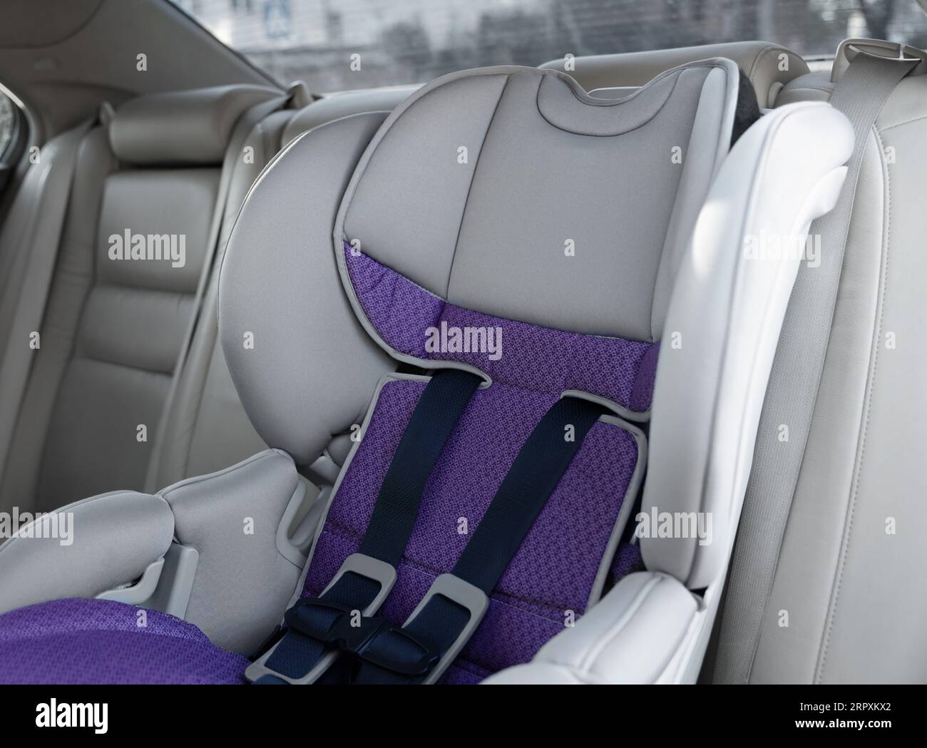 Empty modern child safety seat inside car Stock Photo - Alamy