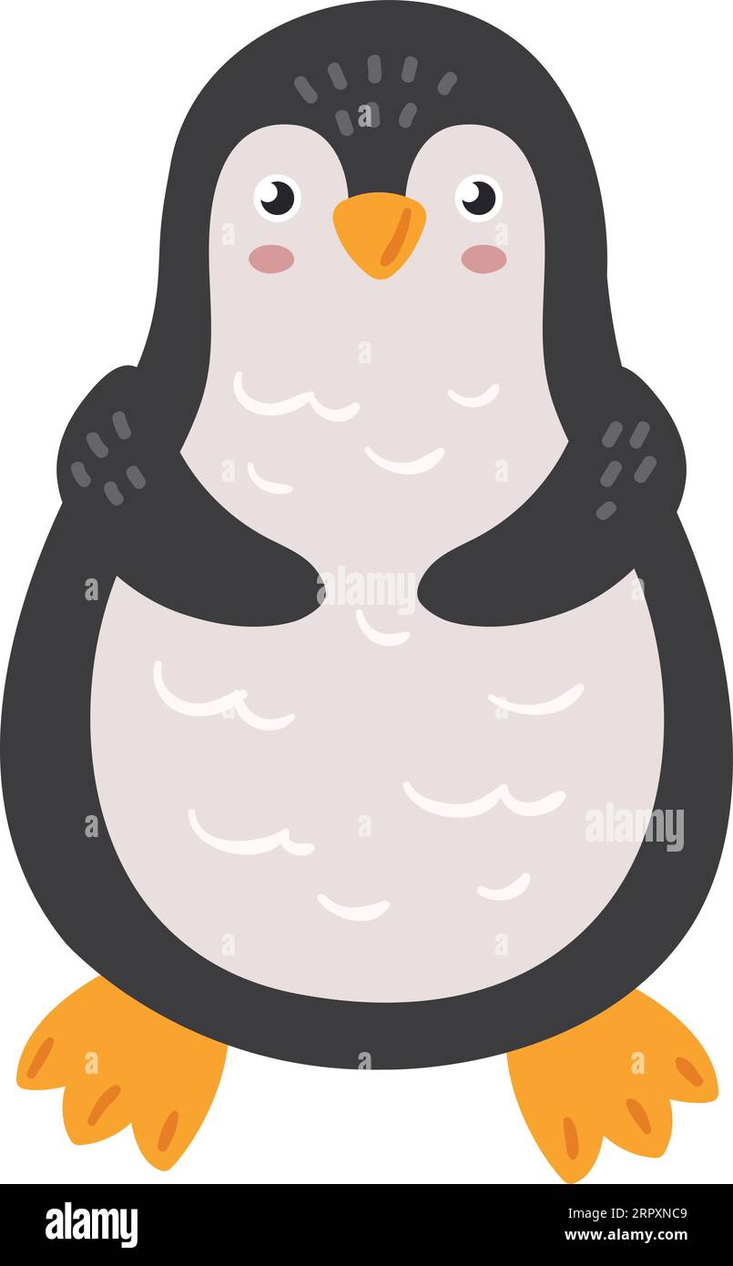 Cute penguin. Scandinavian style animal. Arctic mascot Stock Vector ...