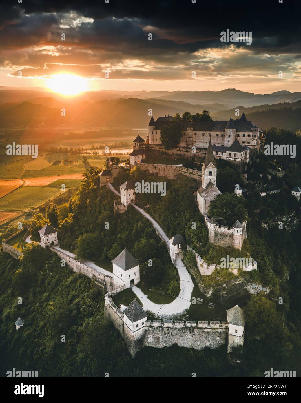 Hochosterwitz Castle in Austria Carinthia Aerial View Stock Photo - Alamy