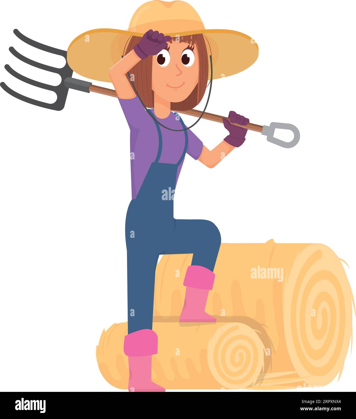 Farmer girl hay hi-res stock photography and images - Alamy