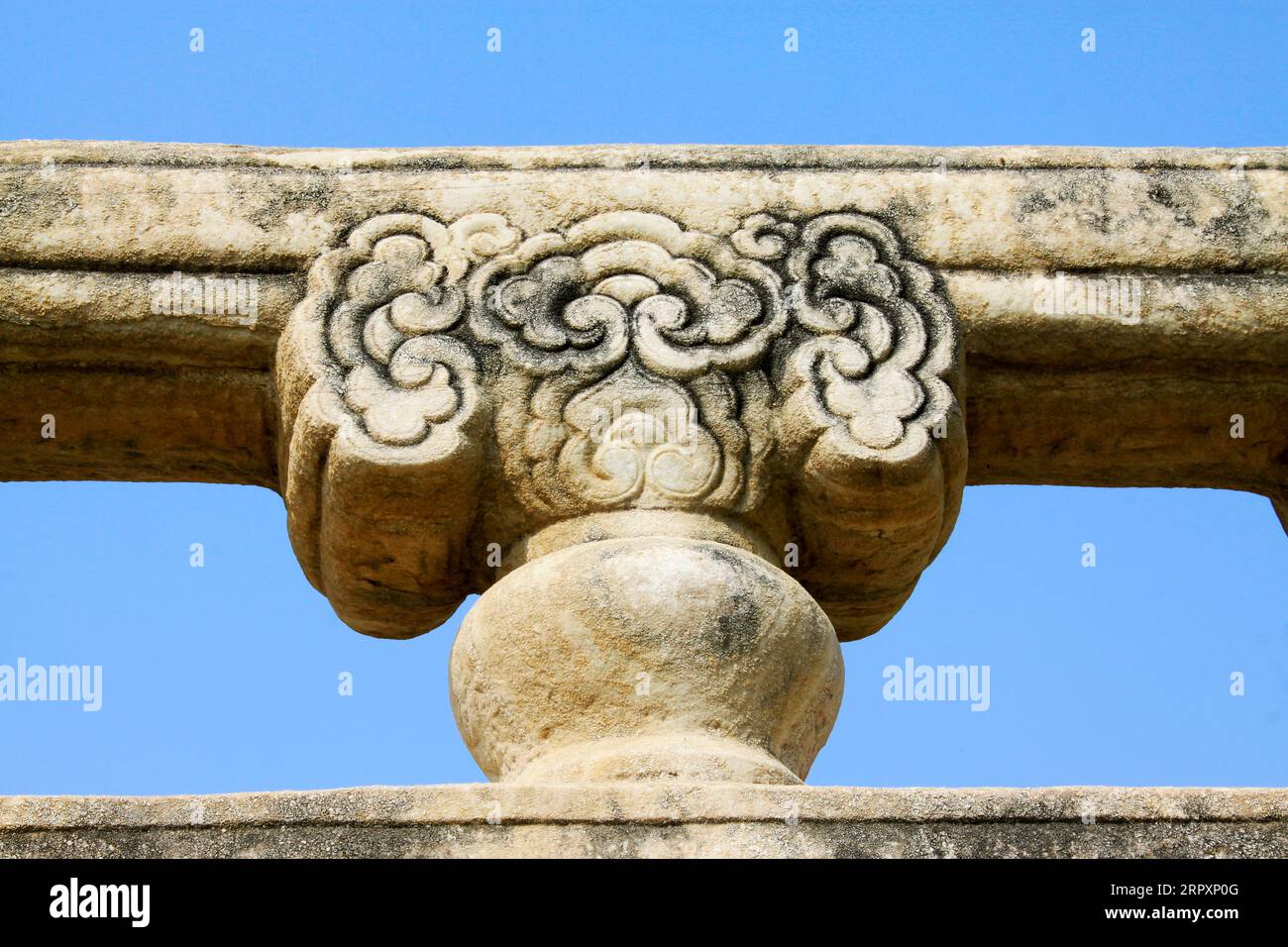 Bridge railings in ancient China, closeup of photo Stock Photo - Alamy