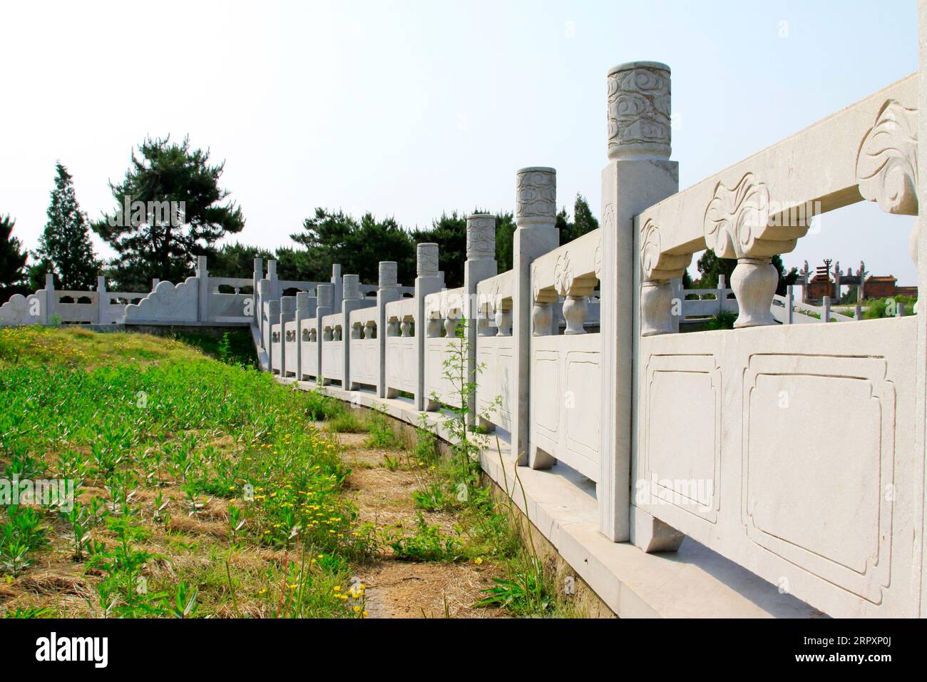 Bridge railings in ancient China, closeup of photo Stock Photo - Alamy