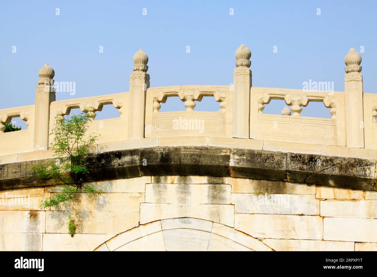 Bridge railings in ancient China, closeup of photo Stock Photo - Alamy