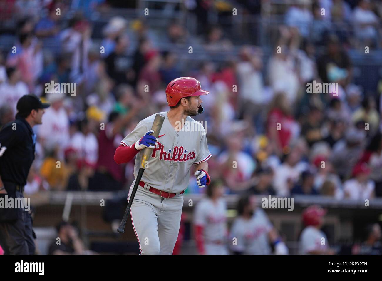 Philadelphia Phillies' Trea Turner rounds the bases after hitting a two ...