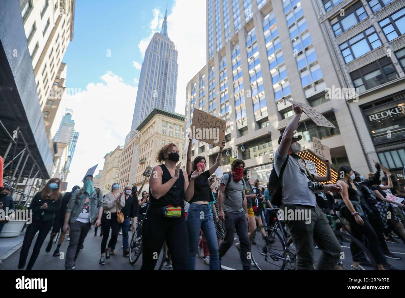200601 -- NEW YORK, June 1, 2020 -- Demonstrators protest against ...