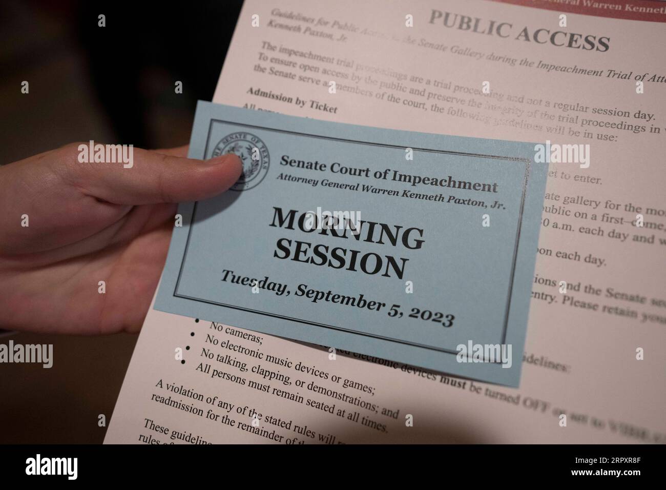 Impeachment ticket for the trial hi-res stock photography and images ...