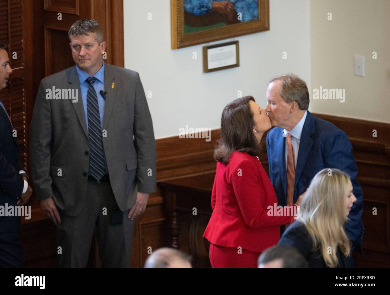Texas Sen. ANGELA PAXTON embraces her husband former Texas Attorney ...