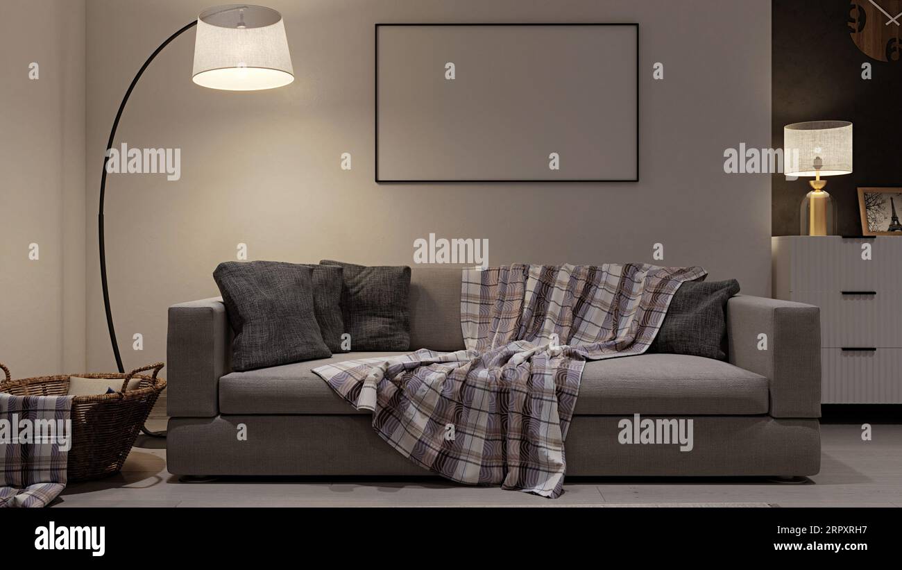Living room interior design Stock Photo - Alamy