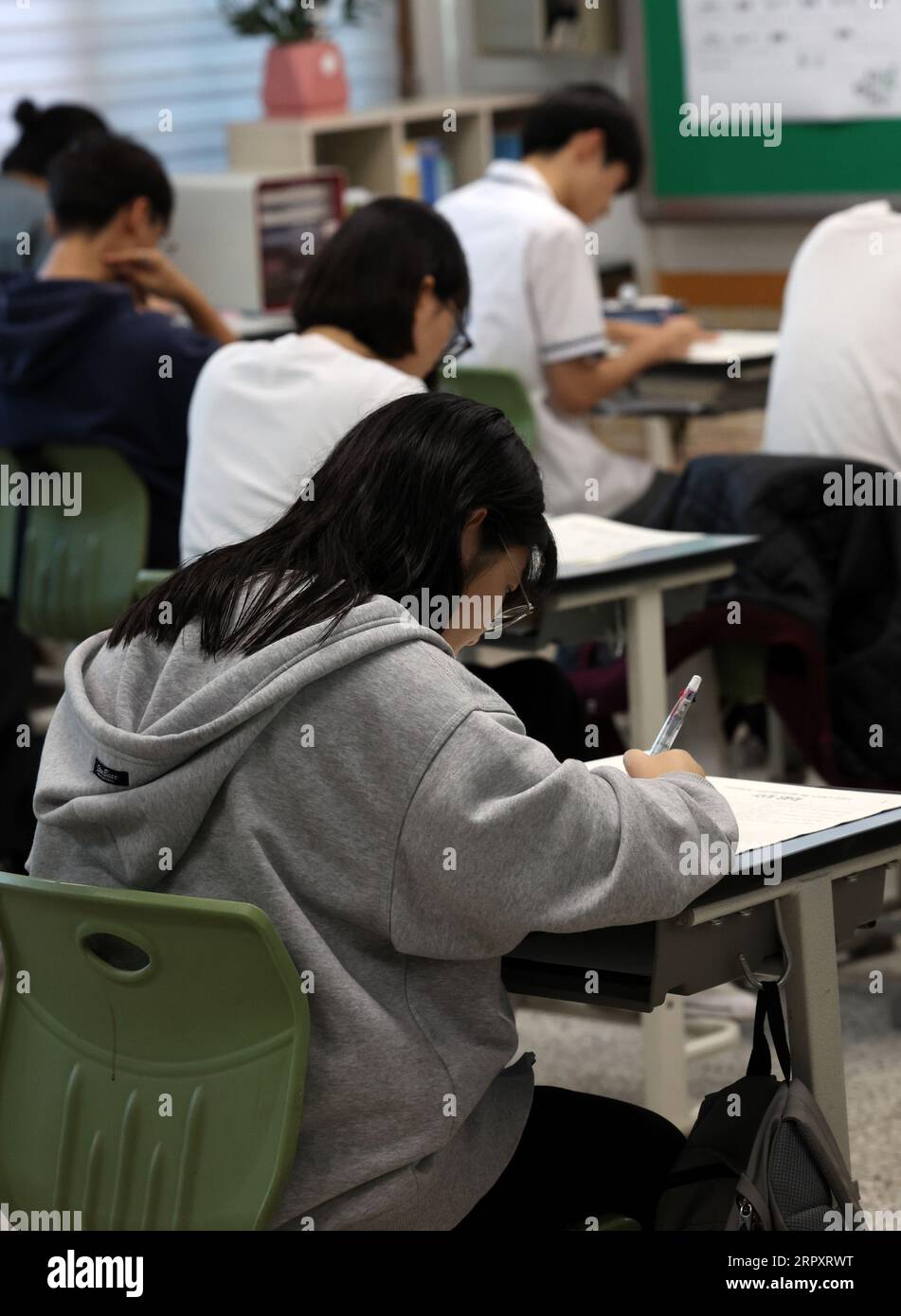 06th Sep, 2023. Scholastic ability test at high school Seniors sit for ...