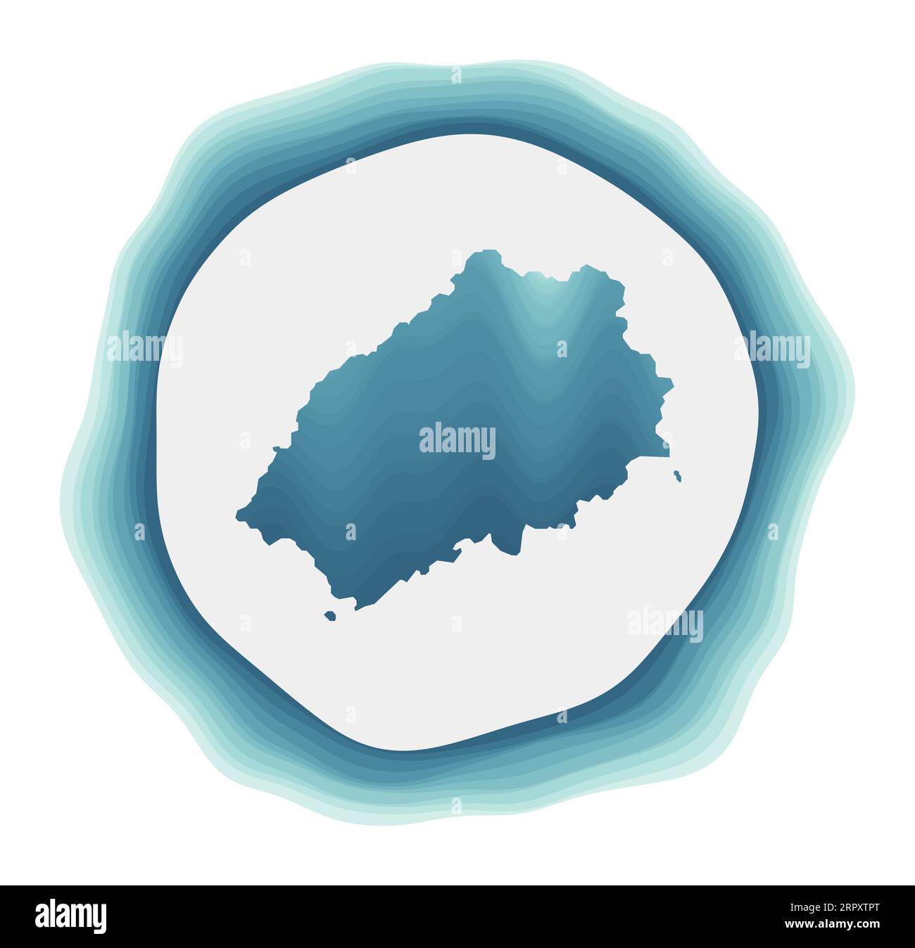 Saint Helena logo. Badge of the island. Layered circular sign around ...