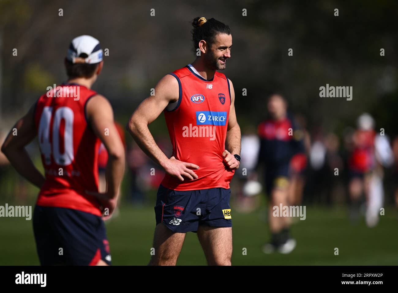 Melbourne, Australia. 06th Sep, 2023. Brody Grundy of Melbourne during ...