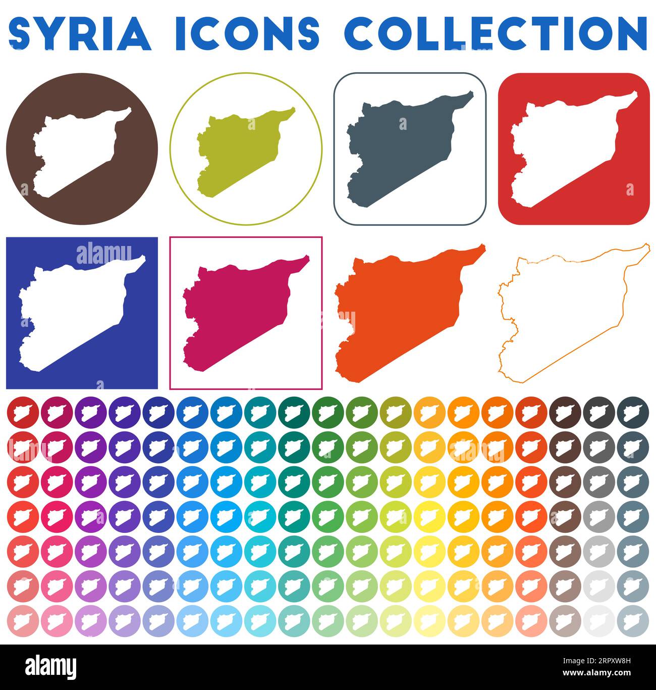 Middle east map colourful Stock Vector Images - Alamy