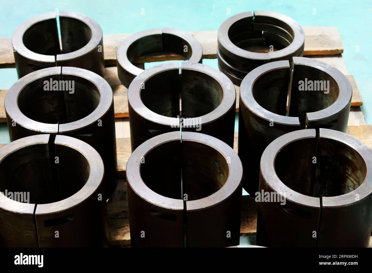 Metal parts piled up together, closeup of photo Stock Photo - Alamy